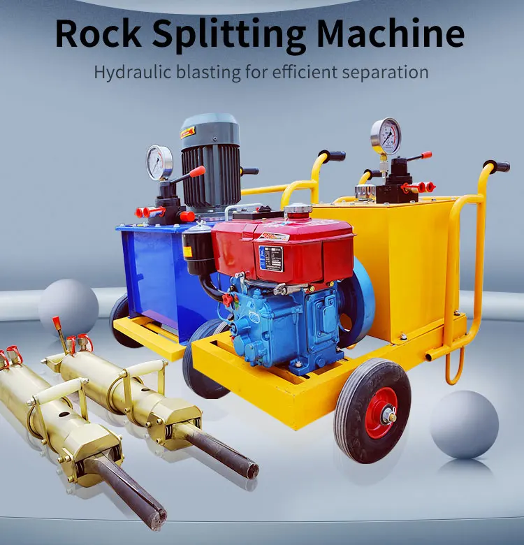 Hydraulic Excavator Stone Splitting Machine Diesel Engine & Electric ...
