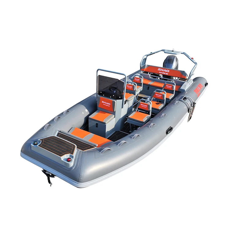 Aluminum Floor RIB Inflatable Rescue Boat Rigid Patrol Hypalon/PVC ...