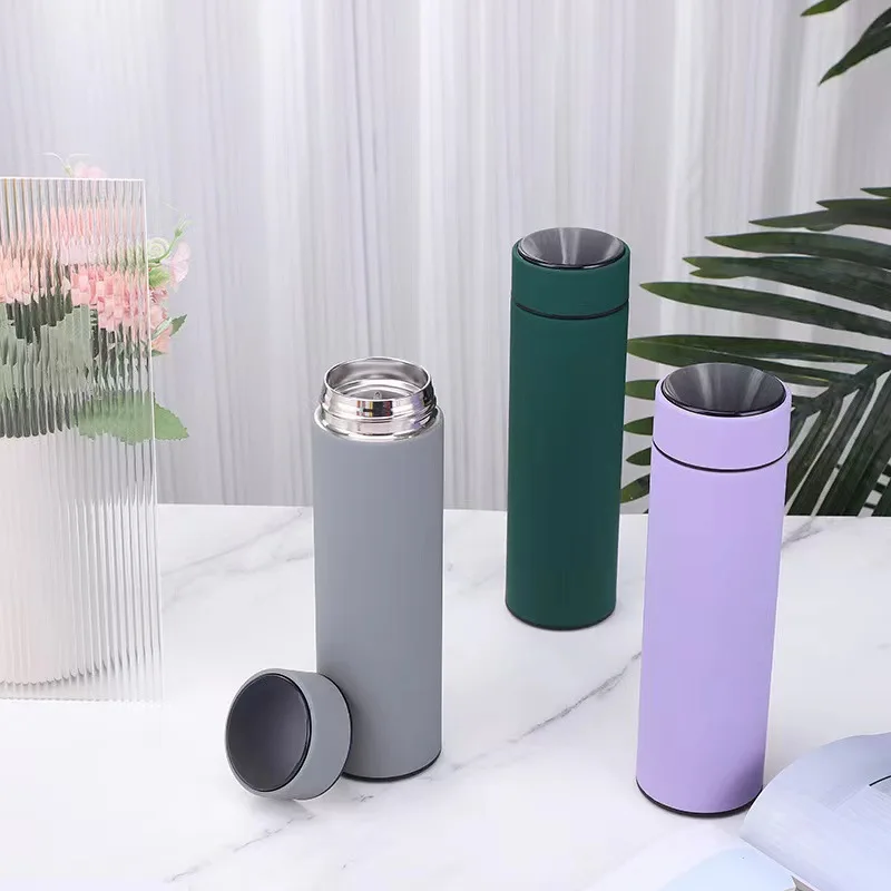 500ml Temperature Display Rubber Paint Vacuum Flasks Thermoses Eco ...