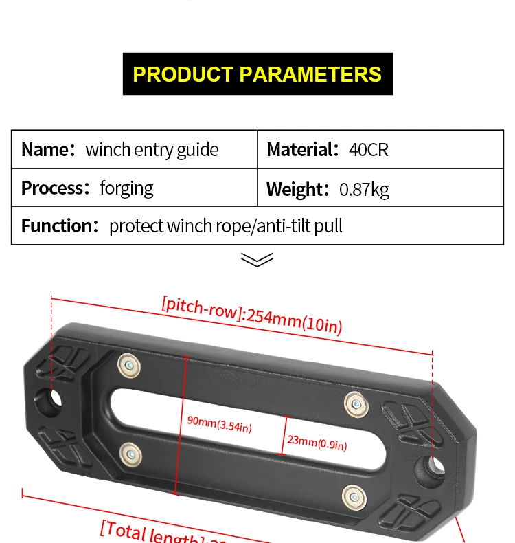 254 Millimeters 10 Inches Winch Guide and Trailer Hitch 40cr Forging ... 254 Millimeters 10 Inches Winch Guide and Trailer Hitch 40cr Forging ...