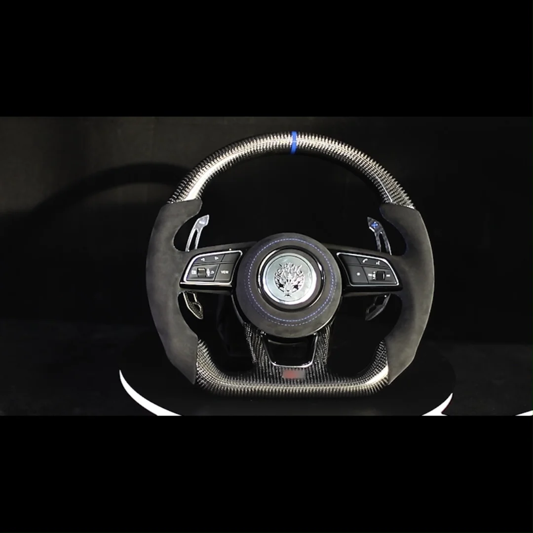 Custom Alcantara Carbon Fiber Steering Wheel Fit For Audi Rs3 Rs4 Rs5 ...