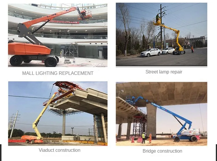 Mobile Trailer Mounted Platform Curved Arm Elevator Articulated Boom ...