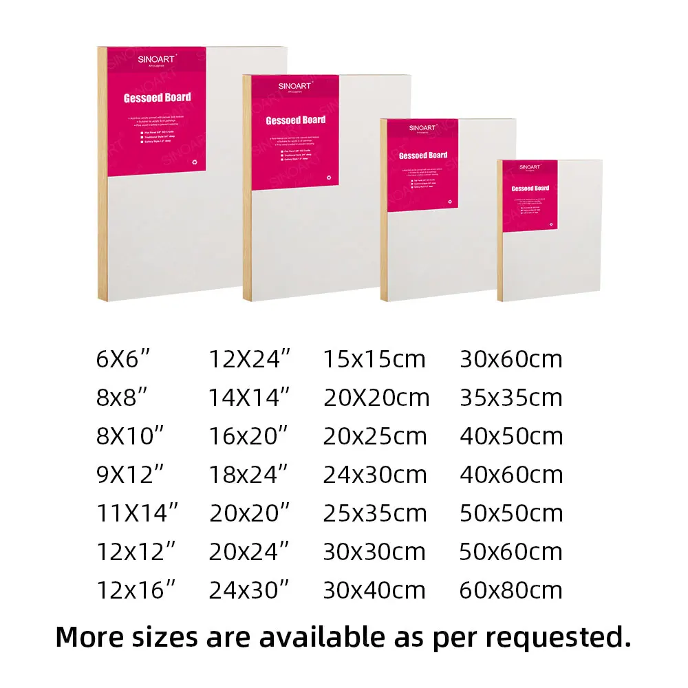 SINOART Gessoed Art Boards - Perfect for Oil & Acrylic Painting