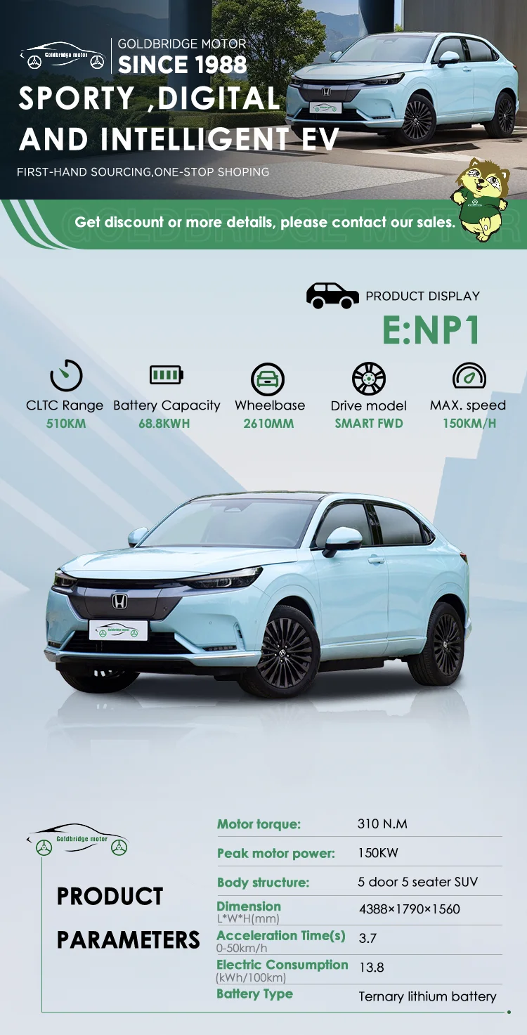 Honda Ens Enp1 Electric Vehicles Suv Family Cars Gag Enp1 Ens1 420km 510km Optional New Cars For ...