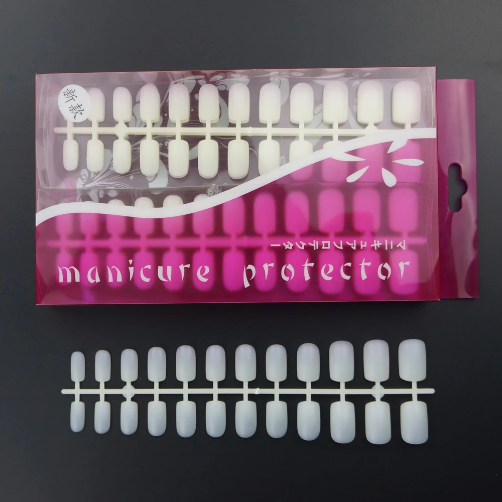 Wholesale 288 Tablets/box French Style Artificial Acrylic Toe Nail Art ...