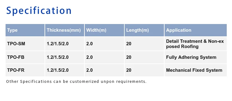 TPO Roof Membrane Smooth Version - Durable & Waterproof
