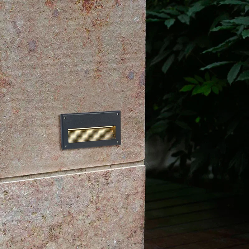 Outdoor Stair Light Modern Style Aluminum Ip65 Led Recessed Light Step ...