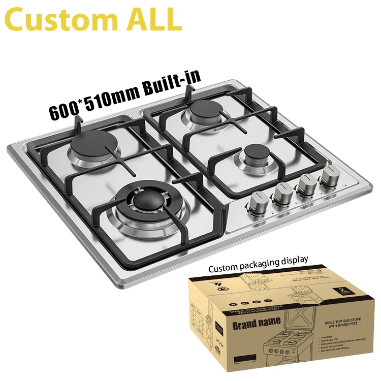 Custom Everything OEM/ODM High quality built-in Four 4 Burner Gas ...