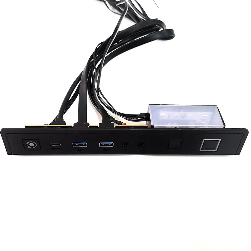 Pc Case Front Panel With Dual Usb 3 0 Type C Led And Audio