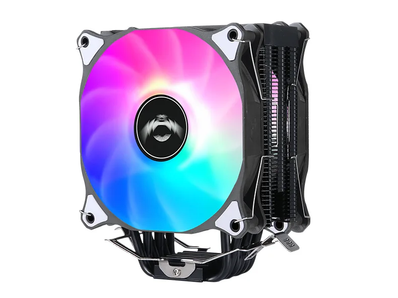 Desktop Computer Cpu Cooler 120mm Fan 6 Heat Copper Pipes Quiet Dual ...