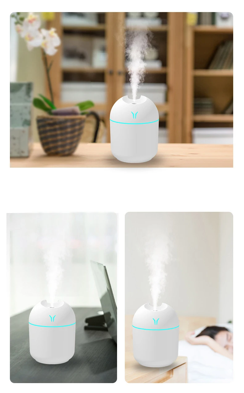 2023 Hot Sell Portable Colorful Led Light Mini H2o Spray Mist Leaf Waterless Diffuser Car Usb ...