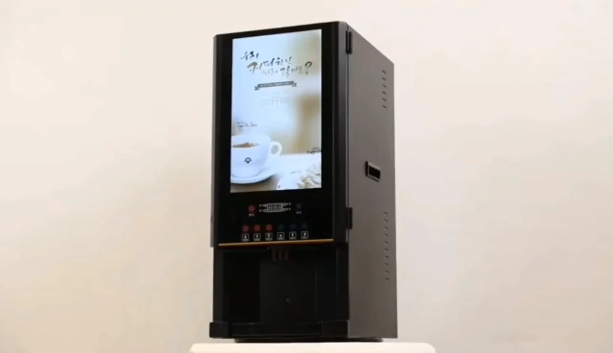 Top Hot Ice Coffee Vending Machine With 3 Flavours Instant Coffee ...