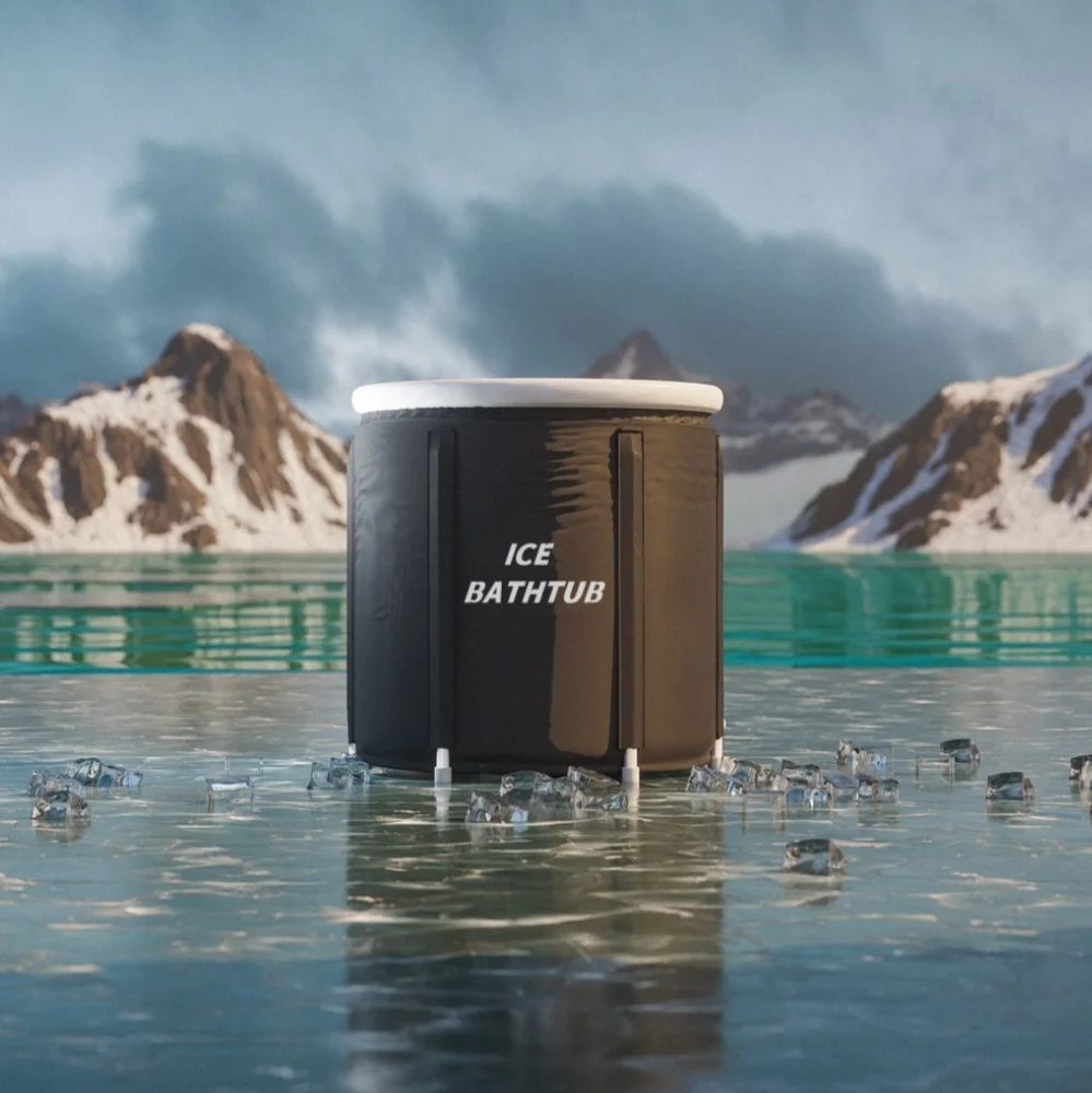 Inflatable Ice Bath Therapy Portable Pod Cold Plunge Soaking Sports ...