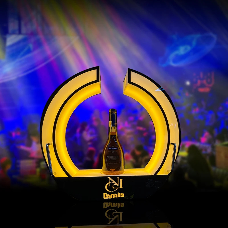Custom Acrylic Champagne Bottle Display Stand Shape Bottle Presenter ...