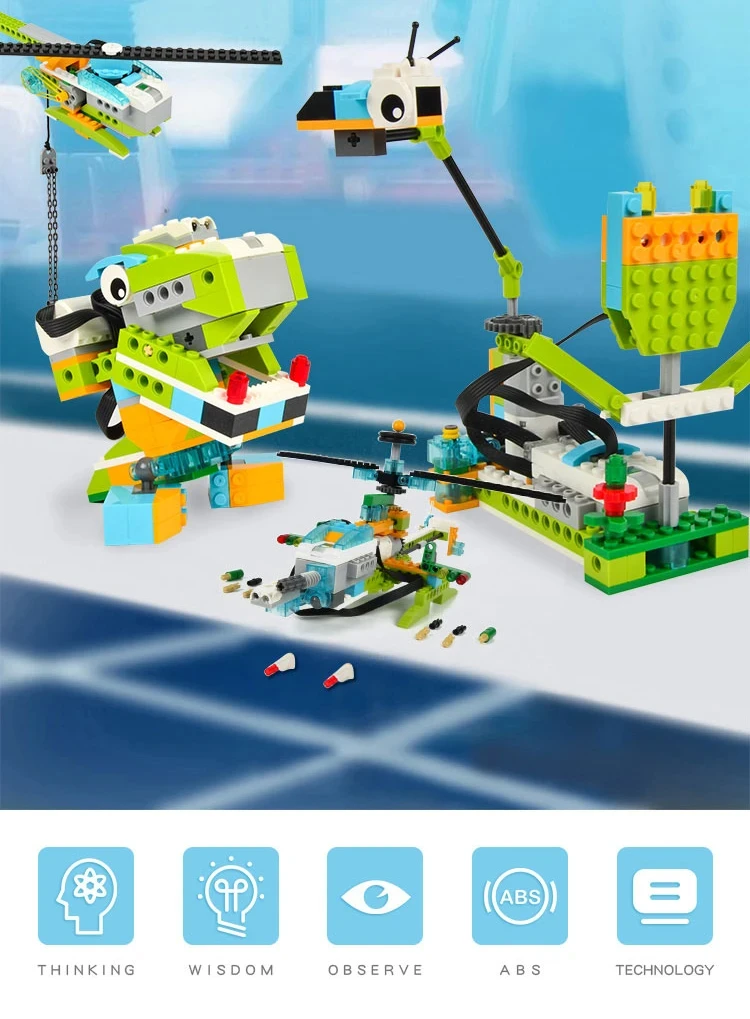 276pcs Bulk Bricks Moc Wedo 2.0 Robotics Construction Set Building Blocks Compatible 45300 ...