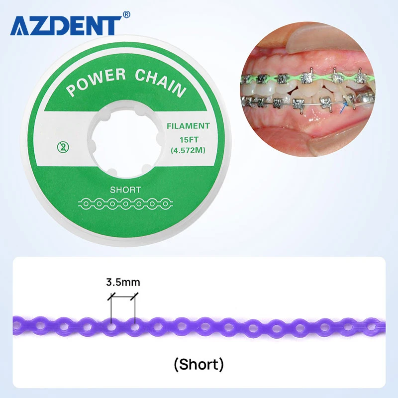 Orthodontic Material - 10 Color Dental Elastic Power Chain