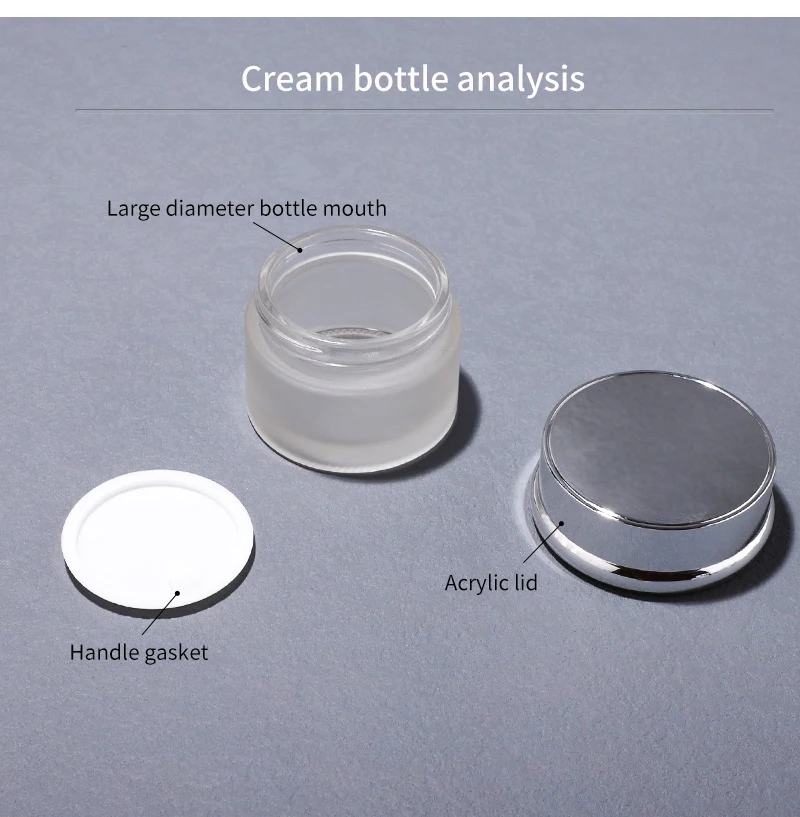 High End Frosted Transparent Body Lotion Glass Bottle Face Cream ...