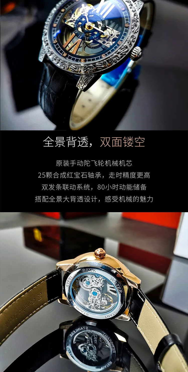 PSD-M353 Watch - Large Number 360 Skeleton Dial & Case Back