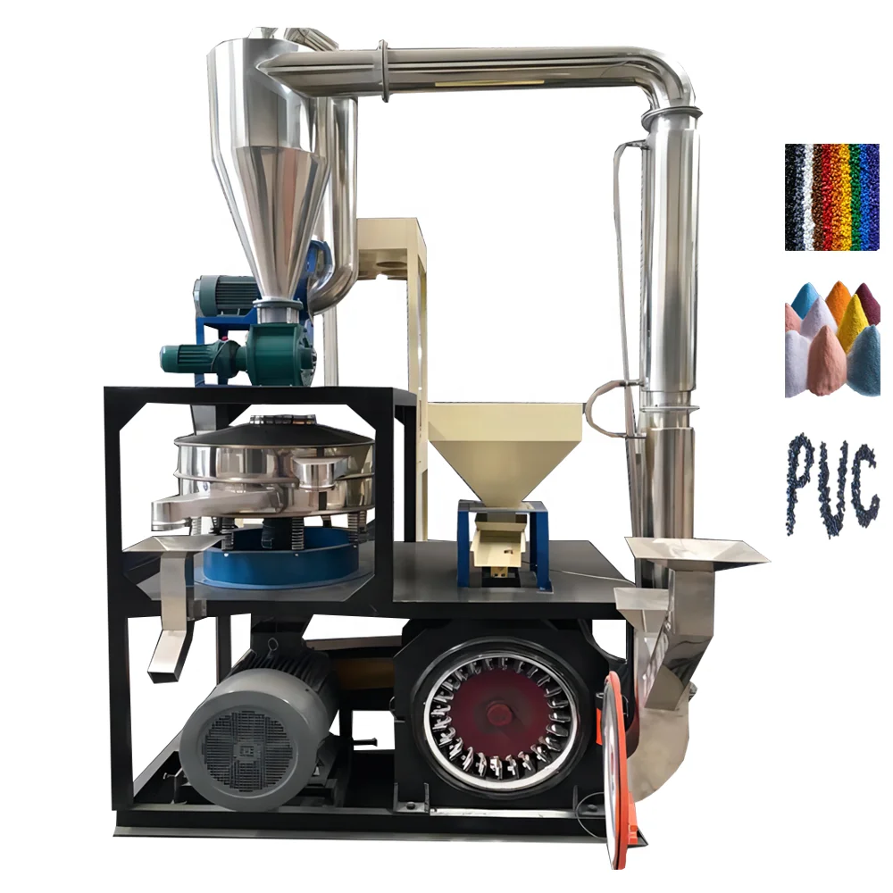 DZJX Pvc Grinder Mill With Blower Motor Plastic Pulverizer swp400 Pvc ...