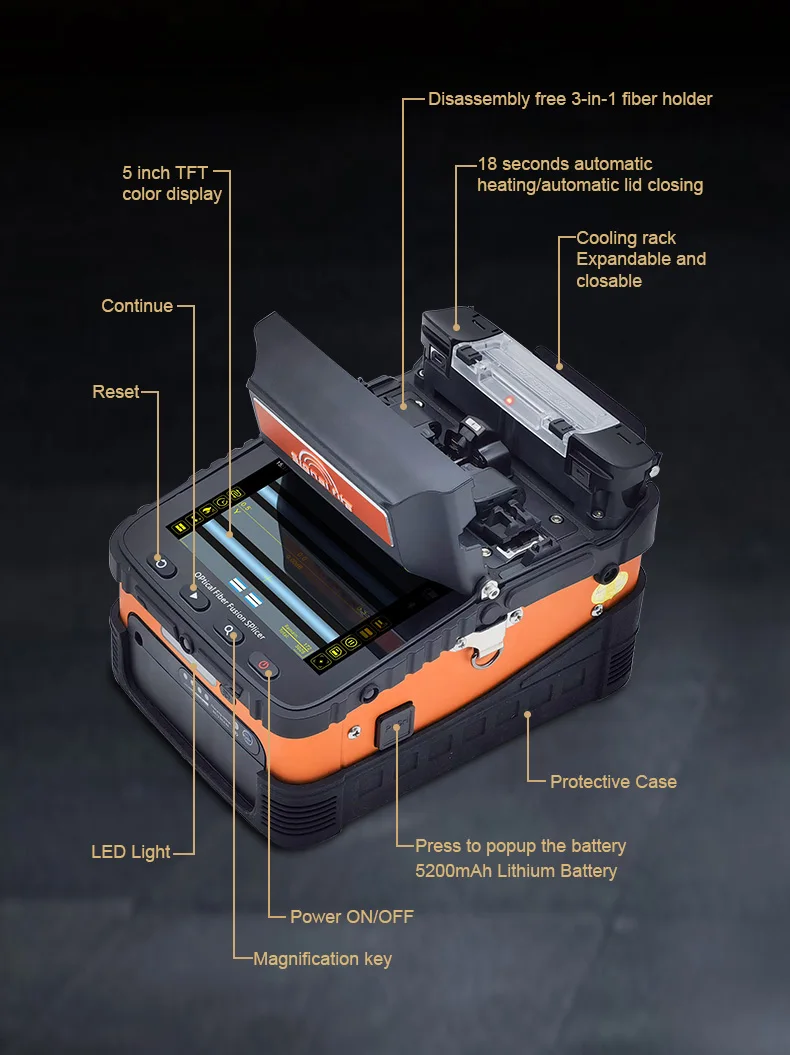 AI 6C+ Fiber Optic Fusion Splicer for FTTH & Cable Splicing ODM