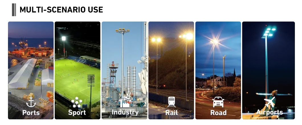 18M Galvanized Steel & Aluminum Street Light Pole for Square Roads - 15 ...