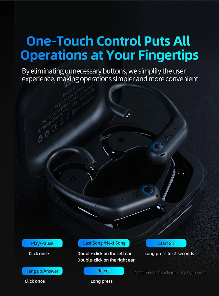 KZ AE01 Bluetooth Module - TWS Wireless Earphones with ENC/ACC