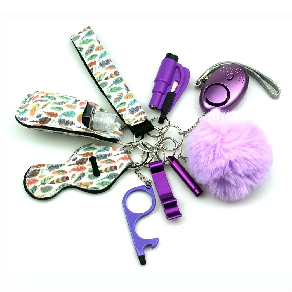 Personal Alarm Keychain 130db For Self Defense Keychain Set With Taser ...