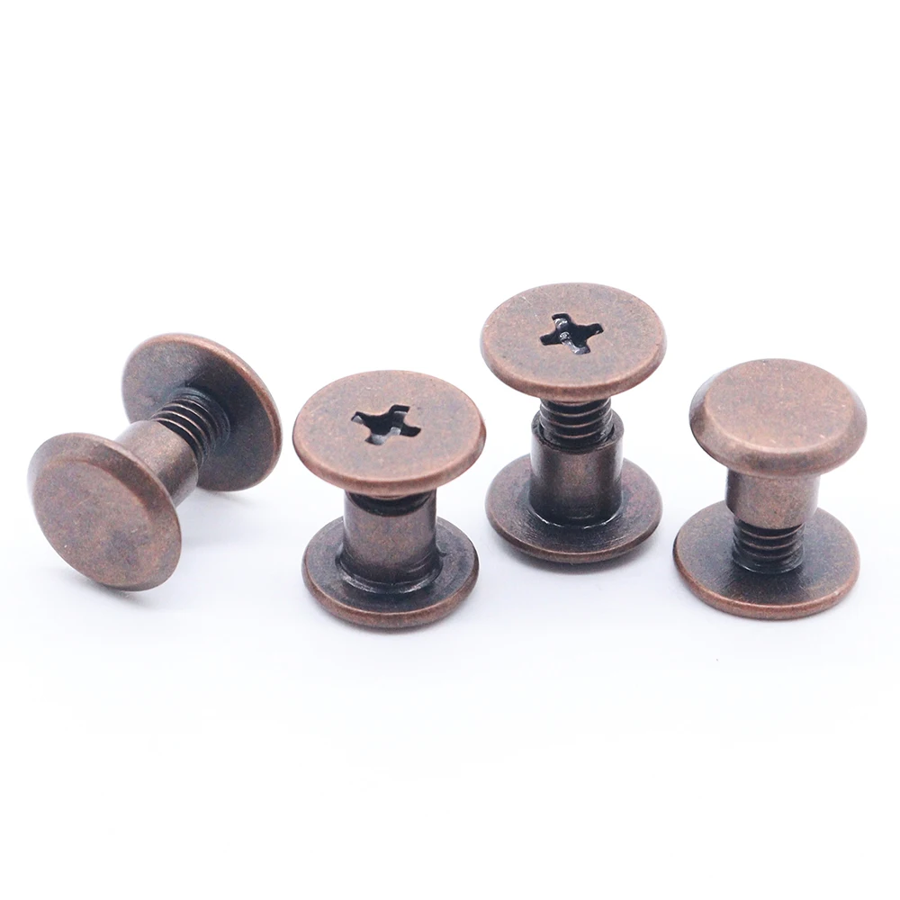 Brass Flat Head Button Studs - DIY Leather Craft Essentials