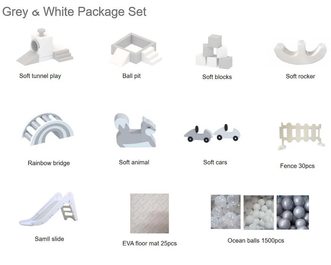 Soft Play Set - Golden and White Theme for Kids' Parties