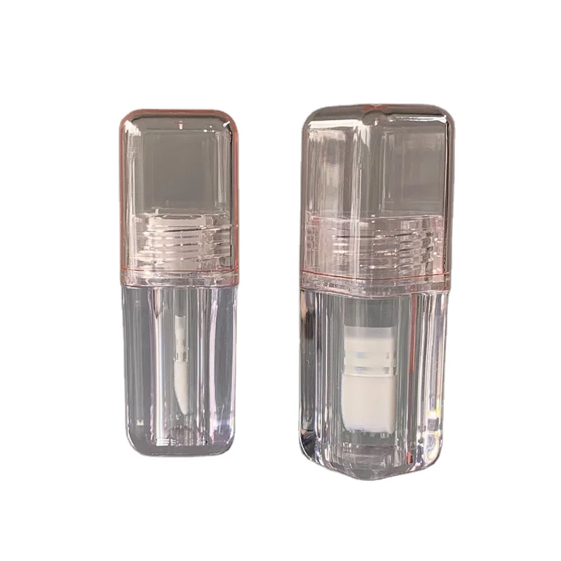 Custom full transparent lip gloss lipstick makeup package empty tube ...