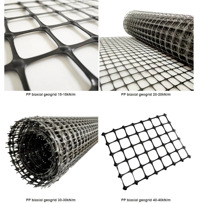 Biaxial Geogrid Polypropylene Green Pp Biaxial Geogrid Farm Fence Mesh ...