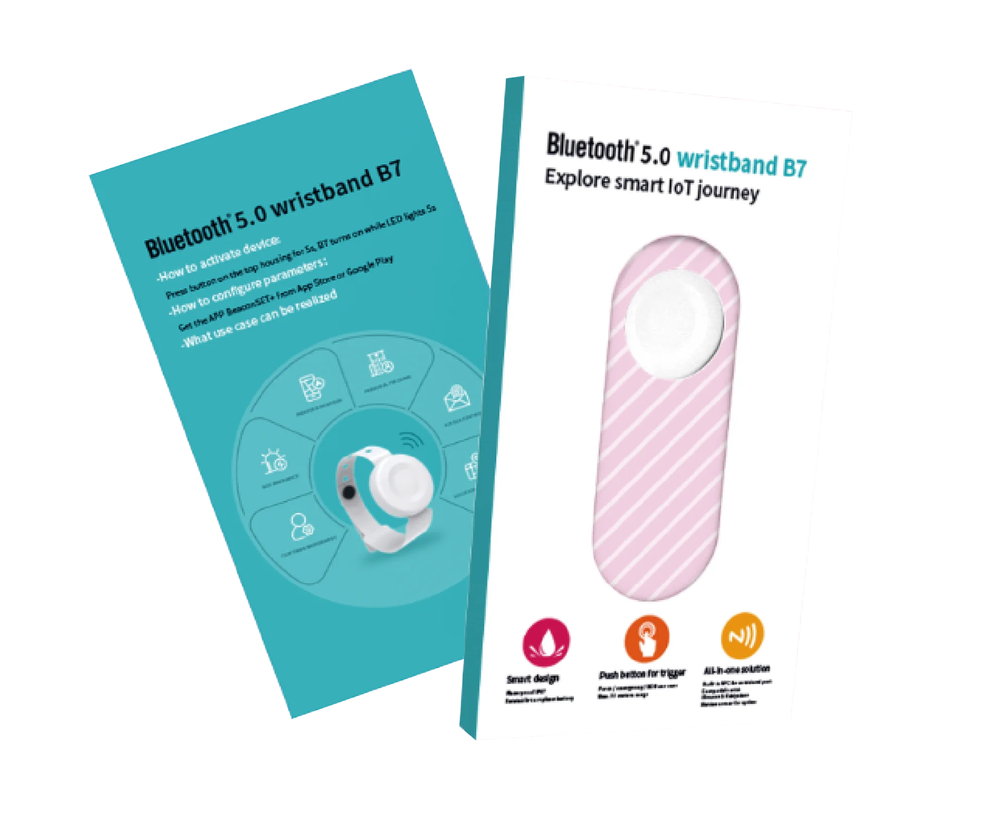 Nrf52 Wearable Ibeacon Accelerometer Sensor Wristband Sos Button Beacon ...