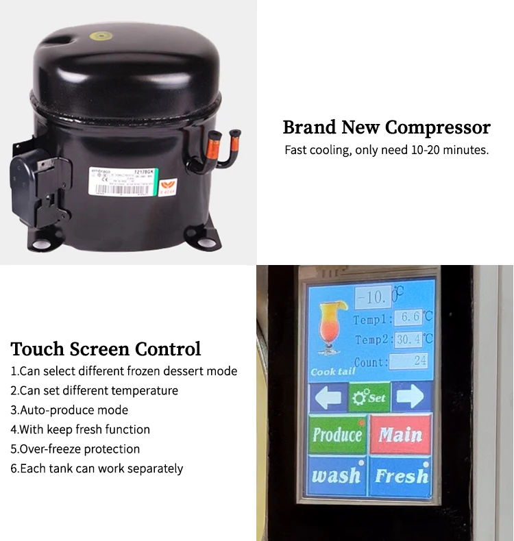 Frozen Acai Machine Commercial Frozen Smoothie Slushie Machine Ice ...