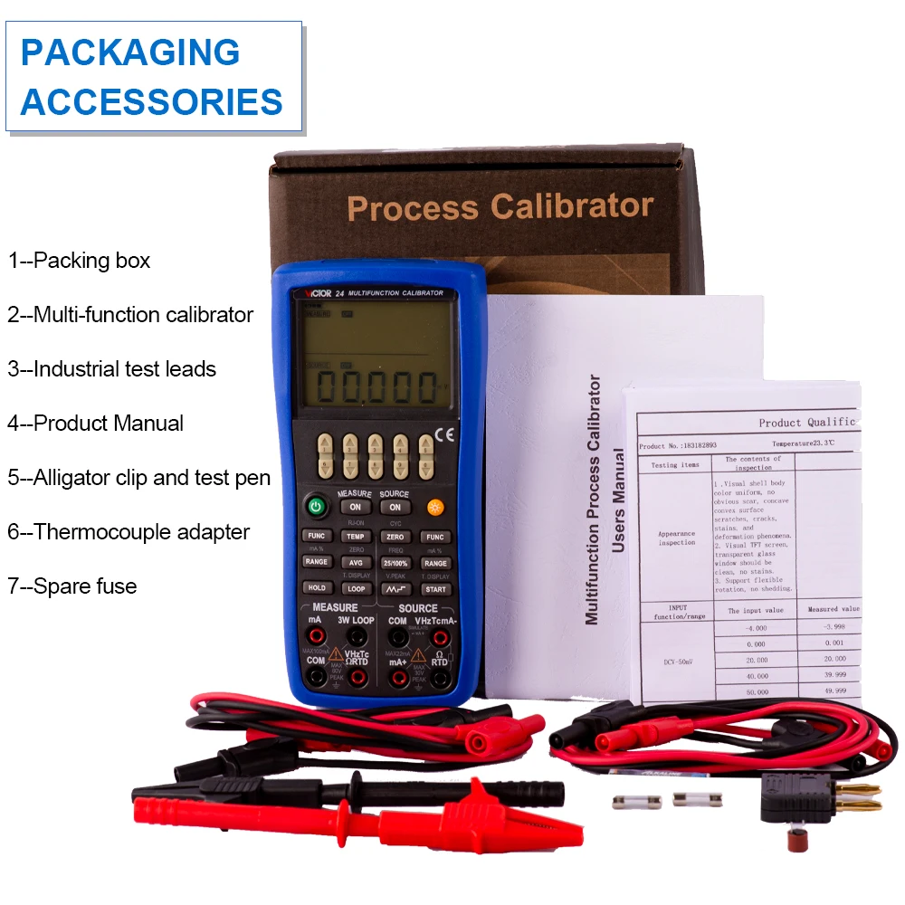 Victor 24 Handheld Multifunction Process Calibrator 0.02% Accuracy ...