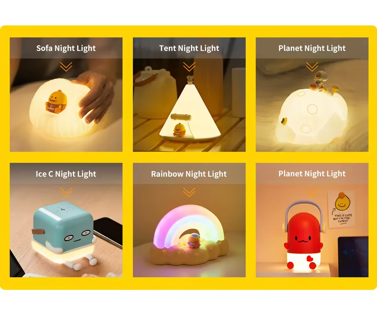 Cute Animal Capybara Custom USB Touch Rechargeable Led Table Lamp Home ...