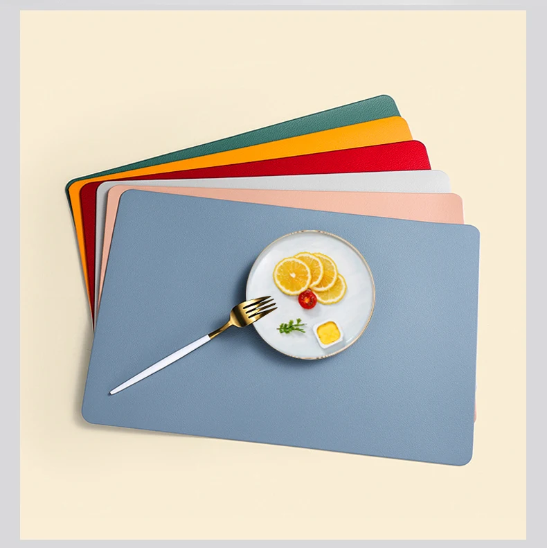Wholesale Custom High Quality Home Rectangle Leather Placemats Hotel ...