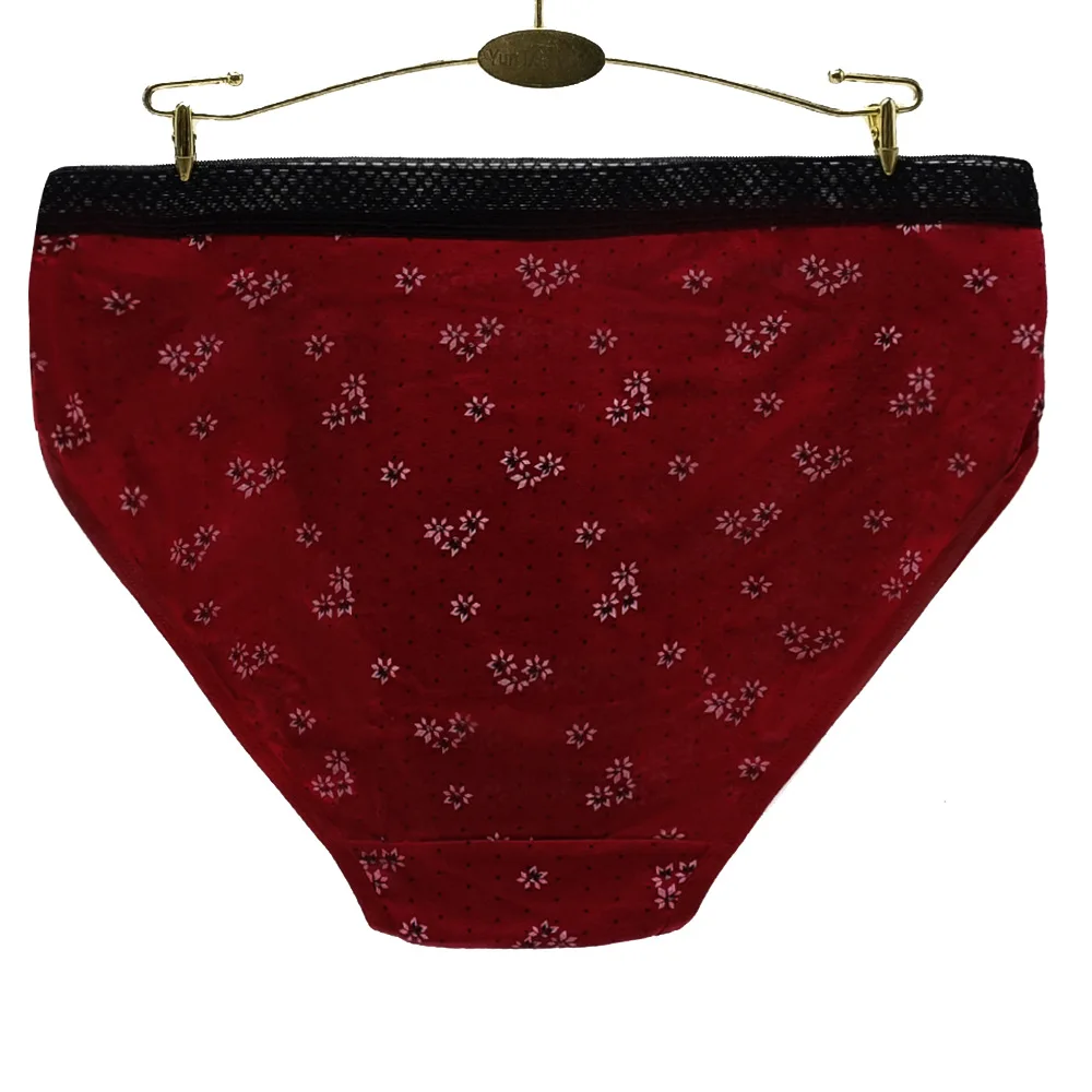 2022 Womens Plus Size 4xl Printed Daily Briefs Cotton Comfortable Sexy