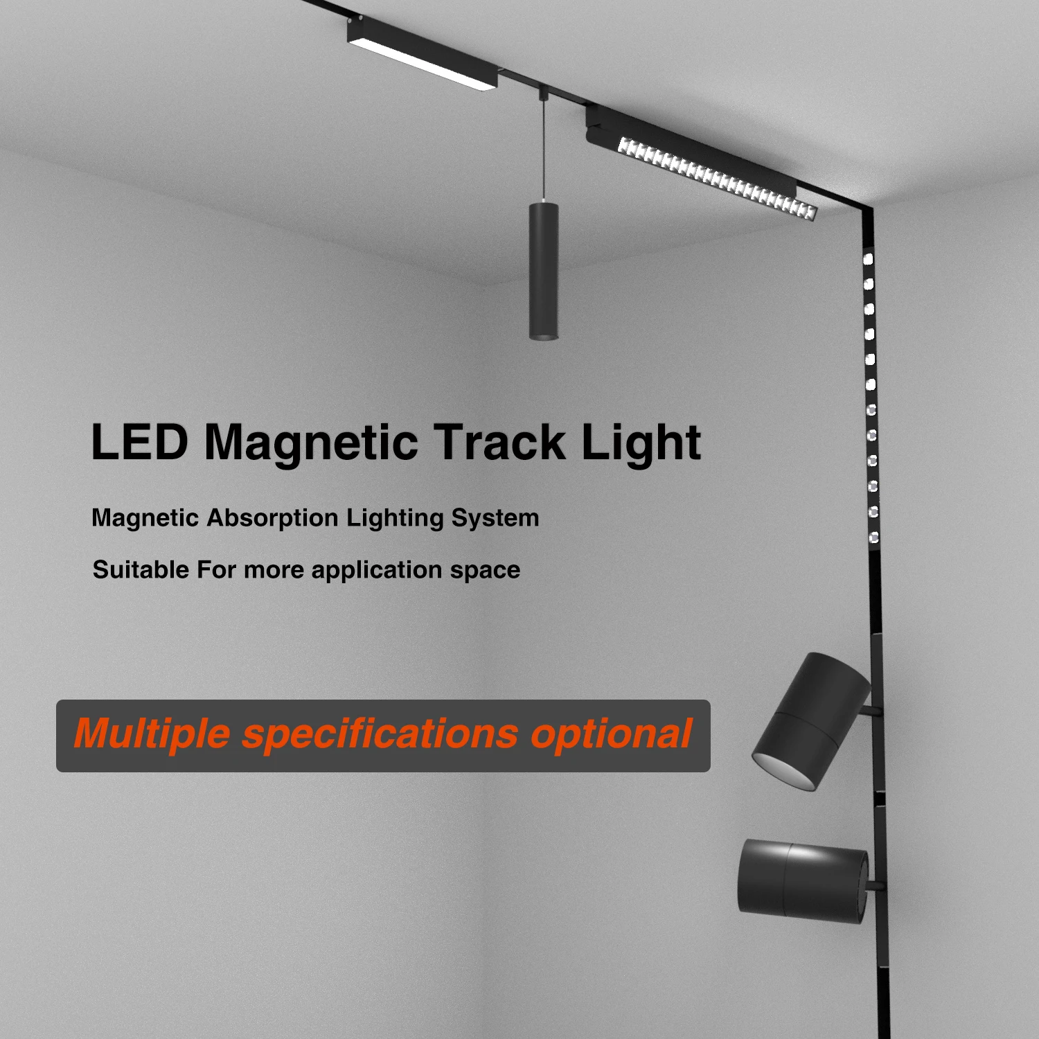 Huiheng 48V Tracklight Rail System - Dimmable LED Lighting