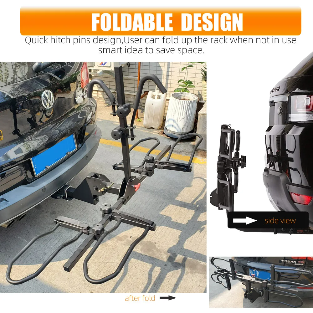 Universal Steel Platform Tray Foldable Hitch Mounted Two E-bike Bike ...