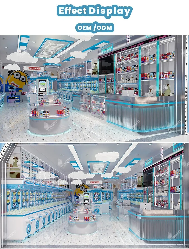 Custom Plush Toy Coin Machine Doll House Design Crane Game Machines ...