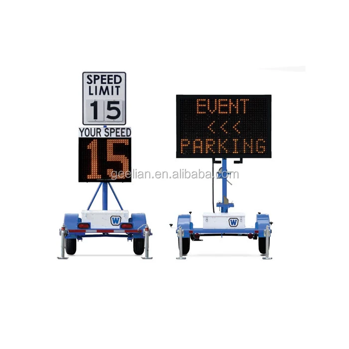 Radar Speed Trailer For Law Enforcement Traffic Flashing Speed Limit ...