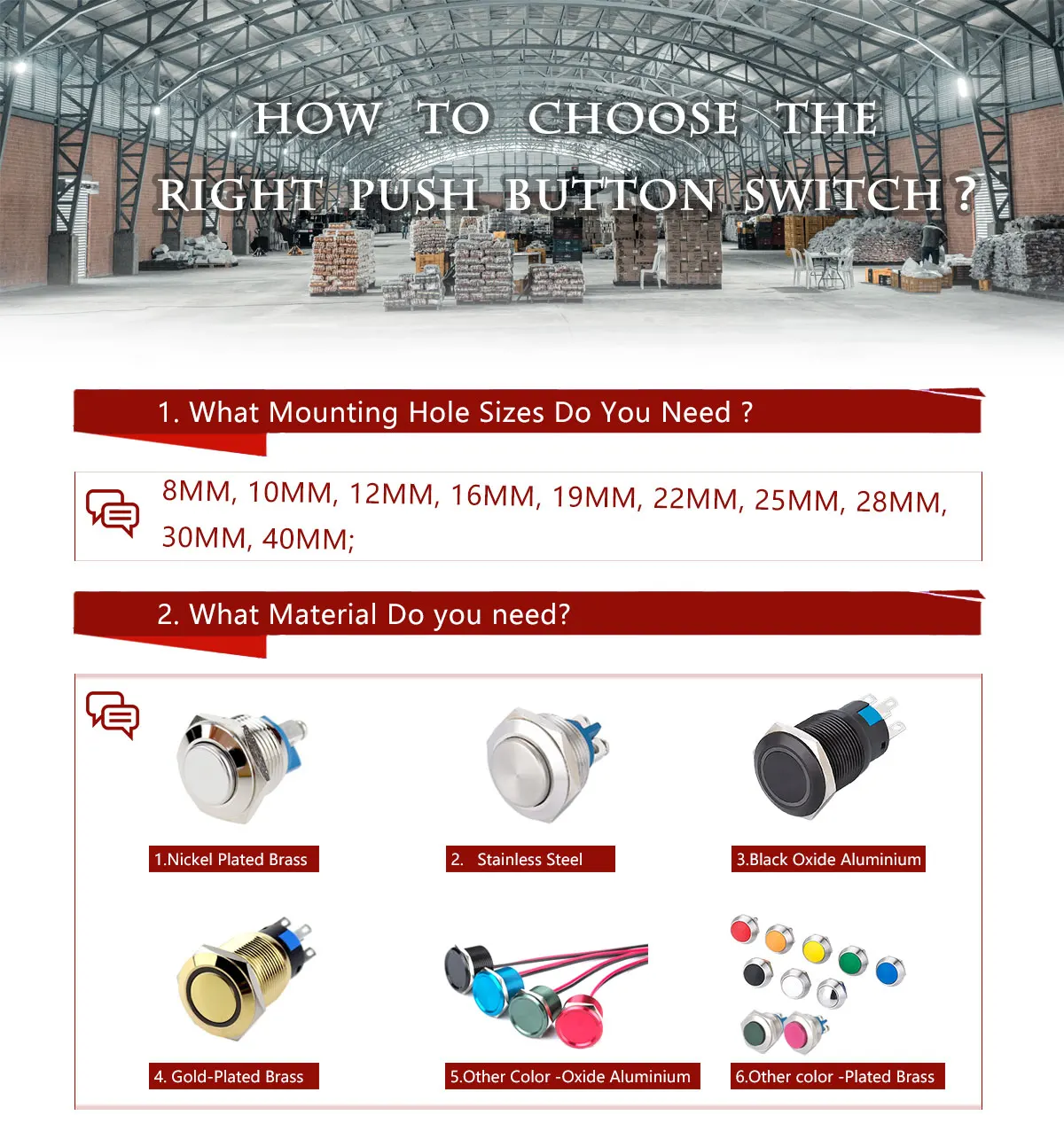 Antivandal Self-locking Latching 22mm Panel Mount Dpdt Metal Ring 220v ...