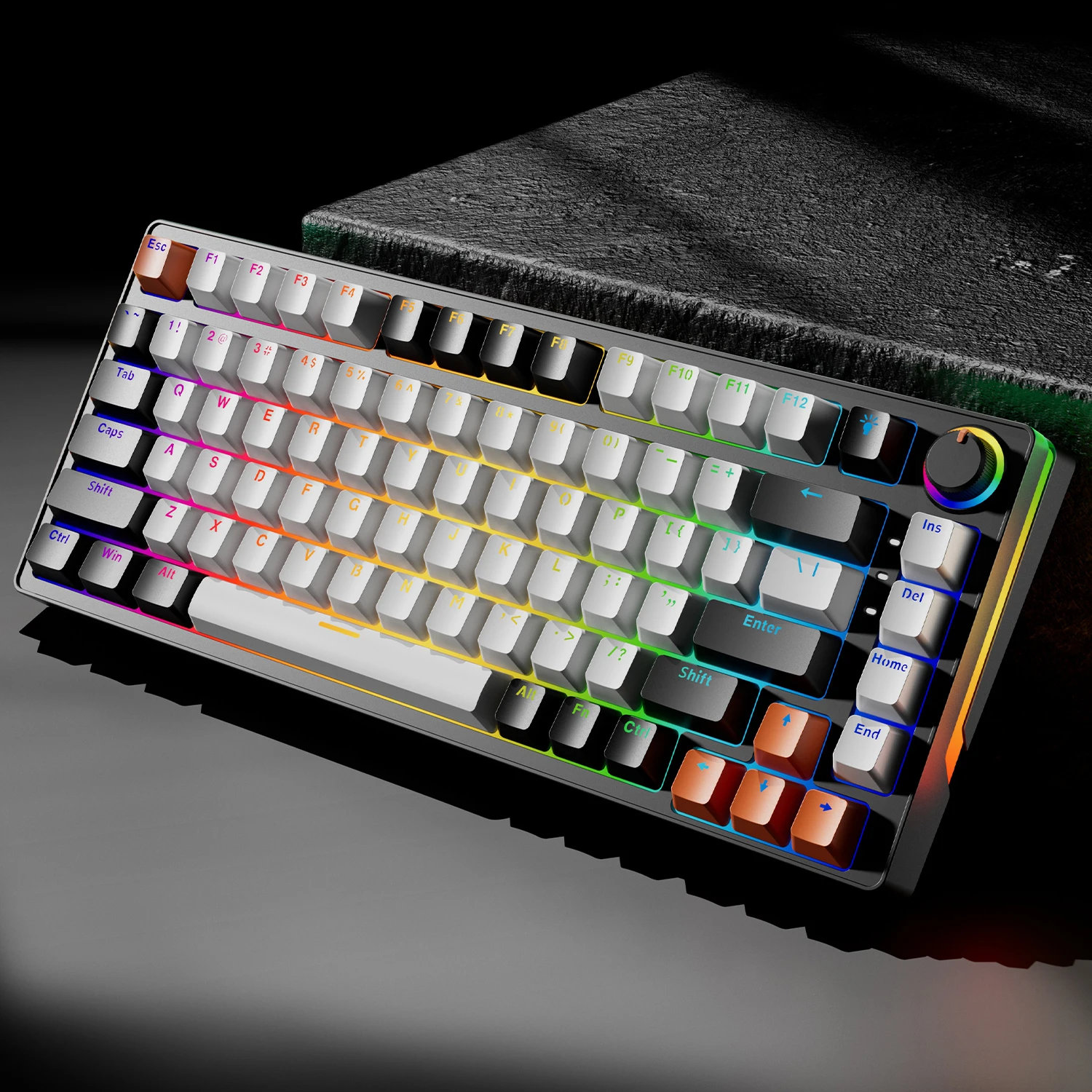 Sama Newest Design Gasket Mechanical Keyboard 83 Keys Hot-swappable Rgb ...