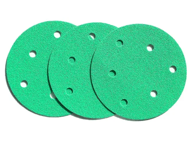 5-inch 8 Hole Green Ceramic Abrasive Disc 120 Grit Medium Green Film ...