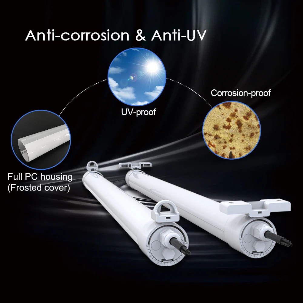 Commercial &industrial Lighting Ip66 Ik09 Triproof Light Full Pc Cover ...