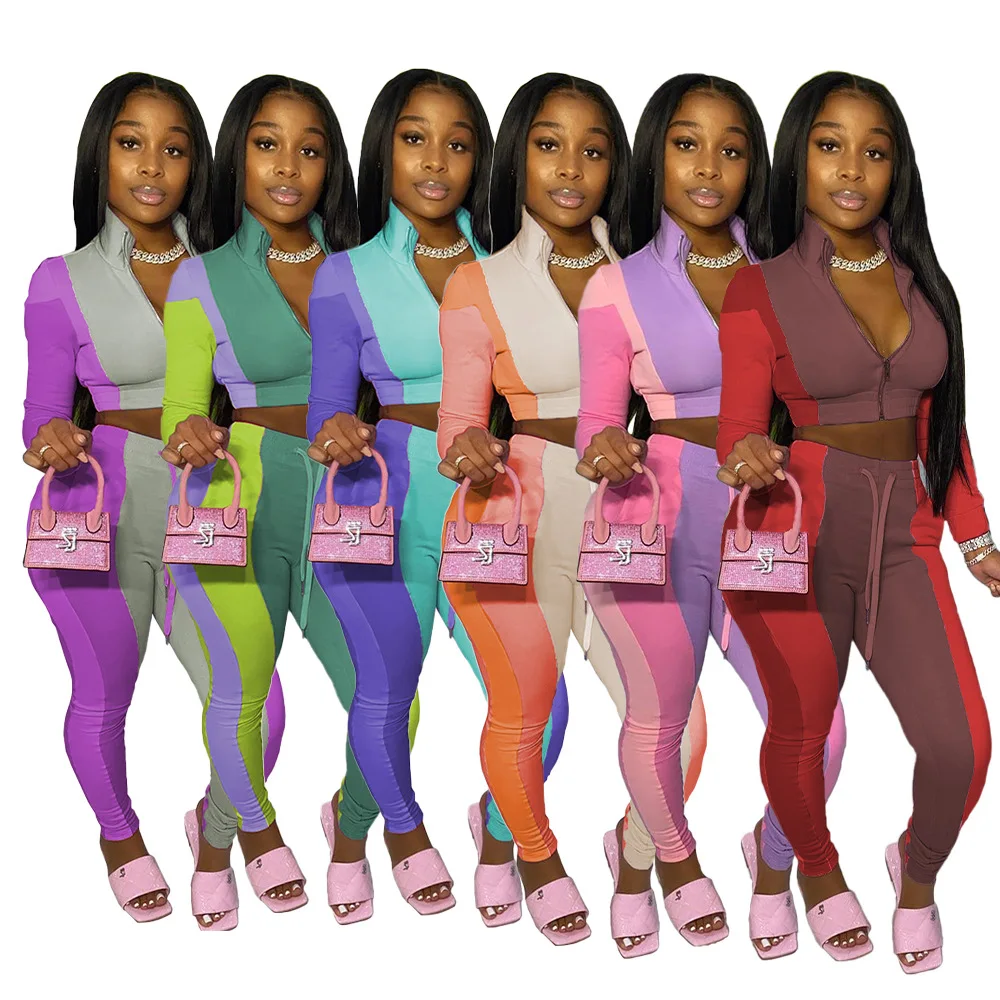 Custom Letter Embroidered Women Tracksuits Solid Color Hot Sale Best ...