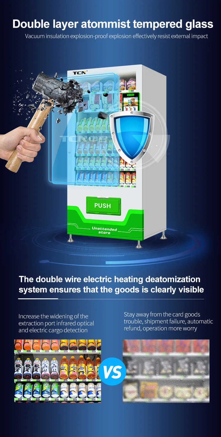 Tcn Cashless Vending Machine Qr Code Payment Vending Machine For Snacks - Buy Cashless Vending ...