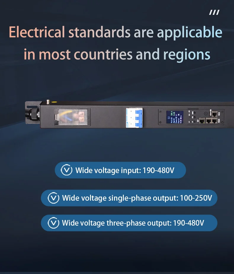 China High Power Monitoring Pdu 3phase Smart Pdu Remote Control Switch On/off C19 Clever ...