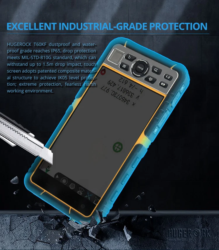 Hugerock T60kf Gps Rtk Preci Handheld Pda Smartphone Rugged Android Ex ...