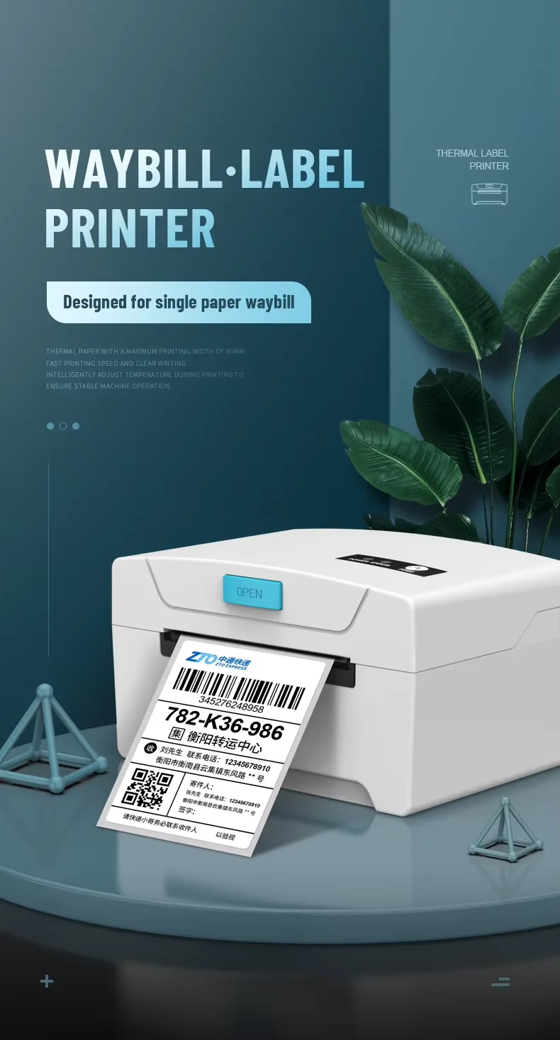 Multifunctional Thermal Label Printer For Small Business & Qr Code ...